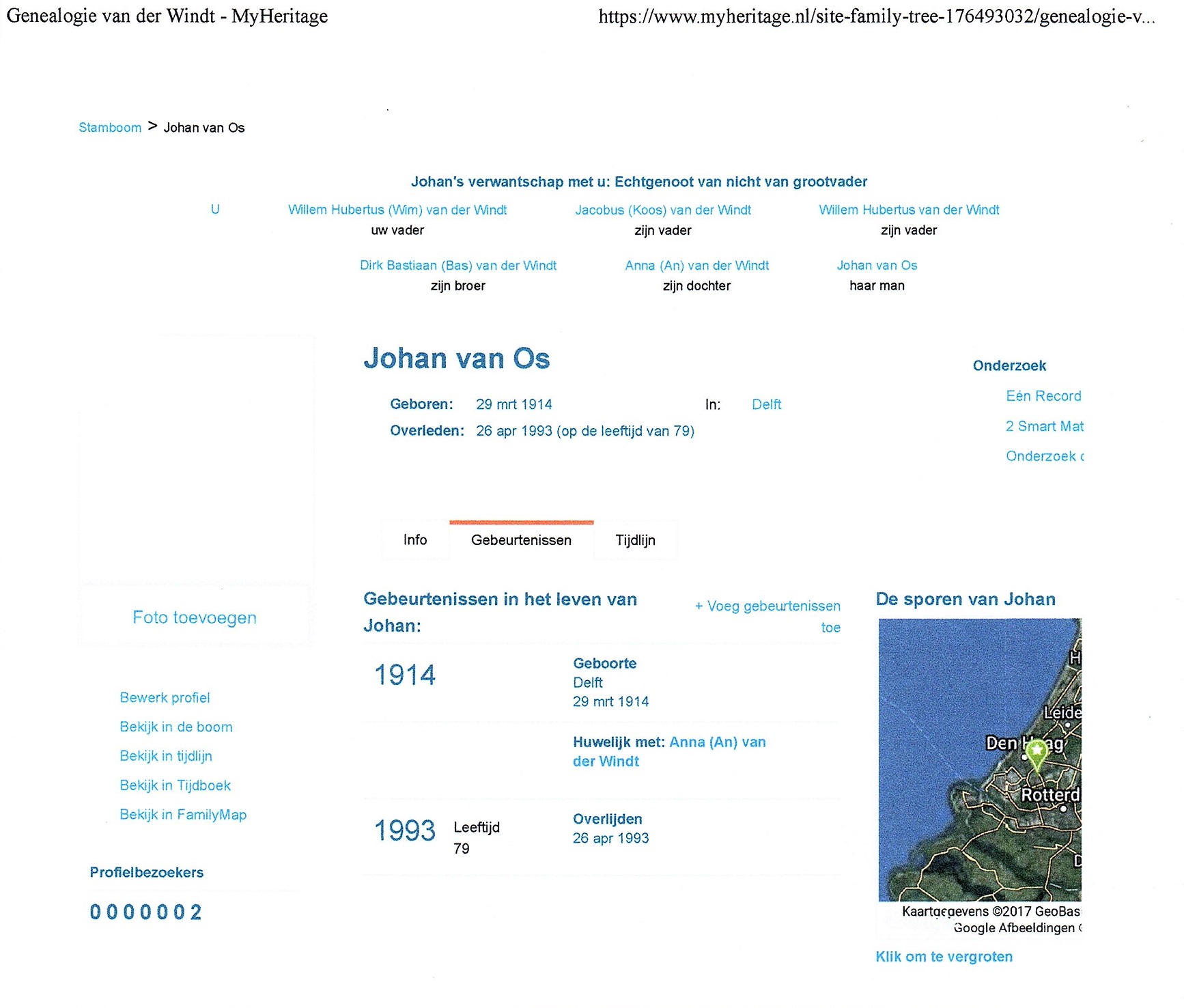 1917-11-03 Anna (An) van der Windt en Johan van Os | stamboomvanderwindt.nl